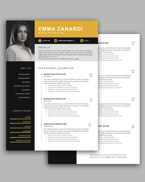 Modelli Curriculum Vitae da compilare 2020 | Curricularte.net